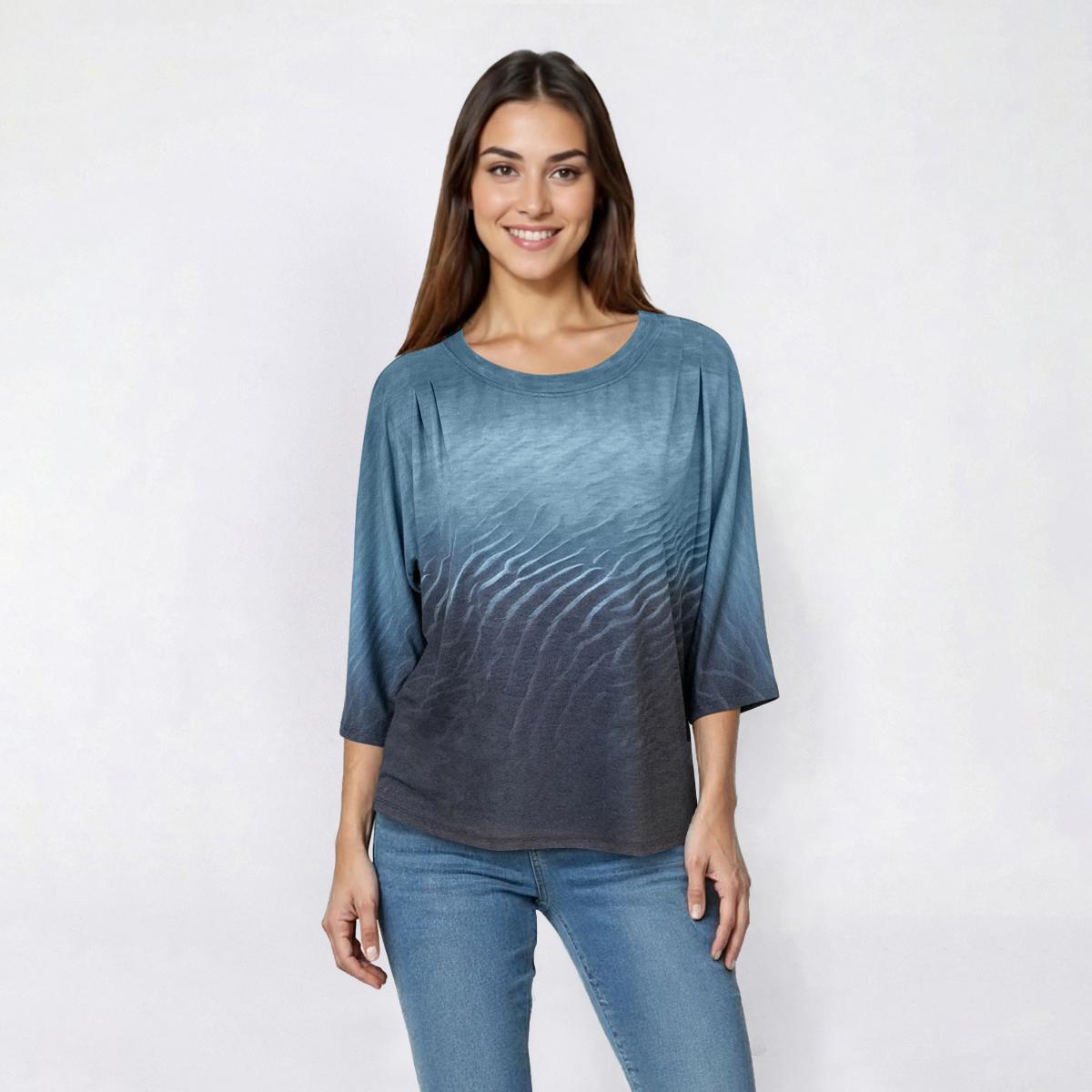 Click here for Womens Democracy 3/4 Dolman Sleeve Ombre Blouse prices